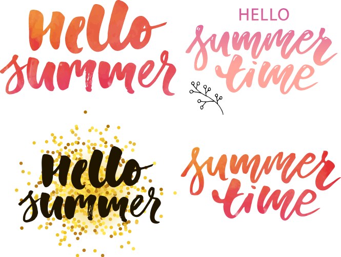 Summer vacation lifestyle pink doodles Royalty Free Vector