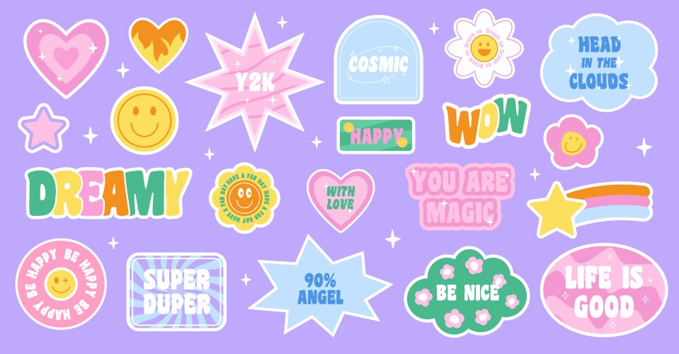 Aesthetic Stickers Vector Images (over 4,500)