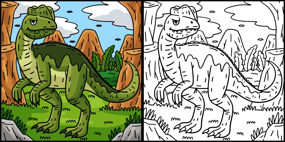 Dilophosaurus Dinosaur Coloring Pages Dinosaur Coloring Pages