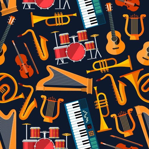 Music pattern 012 Royalty Free Vector Image - VectorStock