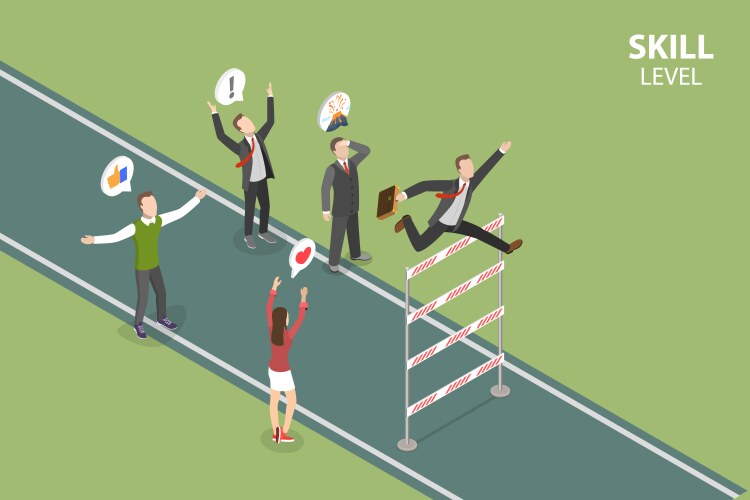 3d conceptual of competitor Royalty Free Vector Image