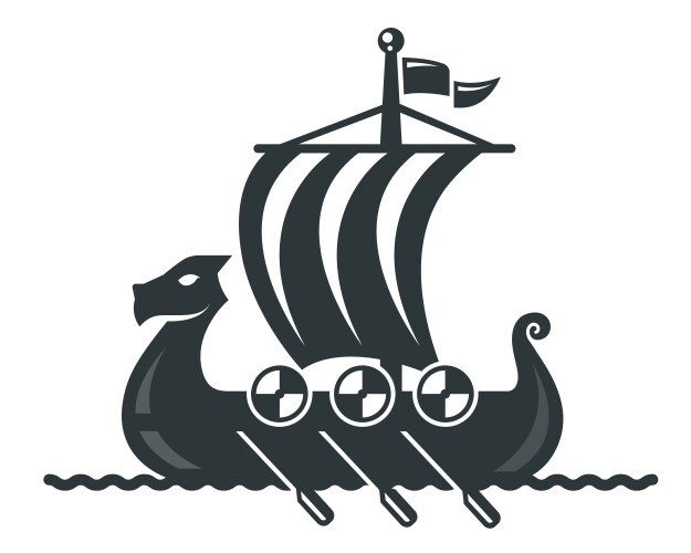 Ancient ship icon simple style Royalty Free Vector Image
