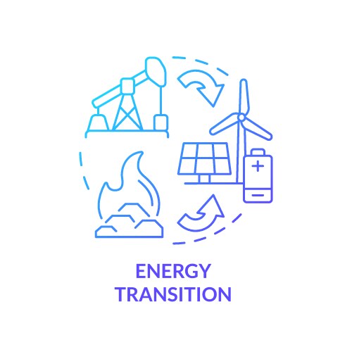 Transition to clean energy concept icon Royalty Free Vector