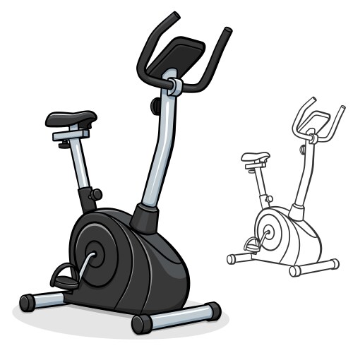 Rowing machine cartoon Royalty Free Vector Image