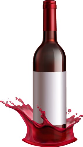 Red wine splash collection Royalty Free Vector Image