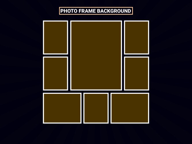 Wall set of photo border frames for interior Vector Image