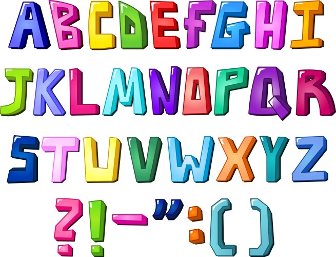 Psychedelic letters Royalty Free Vector Image - VectorStock