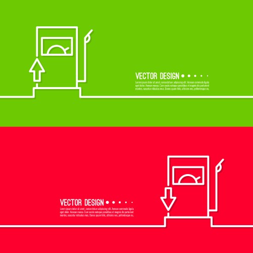 Gasoline pump nozzle sign Royalty Free Vector Image