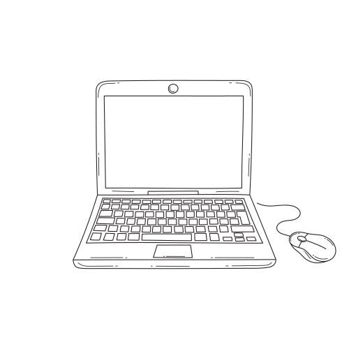 Set of laptop Royalty Free Vector Image - VectorStock