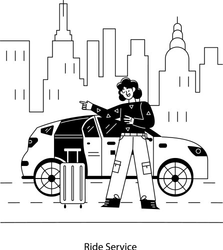 Ride service Royalty Free Vector Image - VectorStock