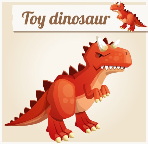 Toy dinosaur cartoon series Royalty Free Vector Image