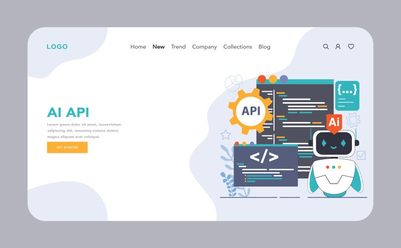 Ai integration artificial intelligence and human Vector Image