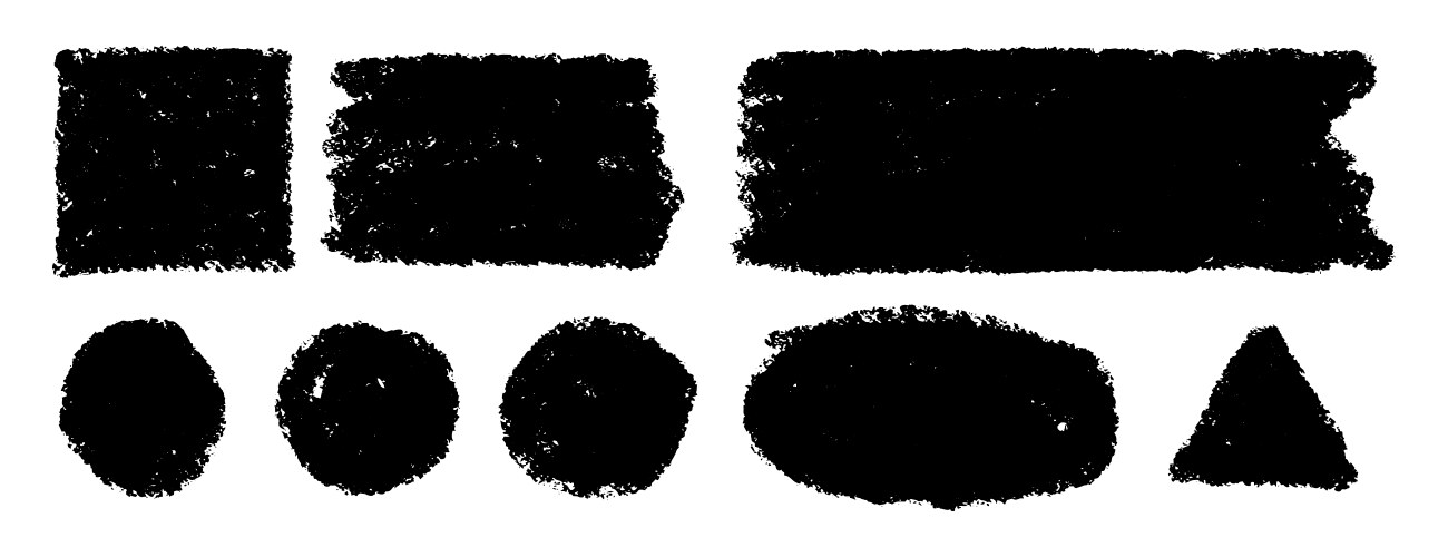 Hand drawn brushstroke text boxes thick Royalty Free Vector