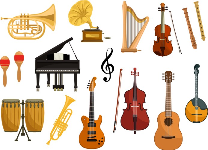 Isolated set instruments on white background Vector Image