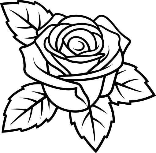 Infinity symbol with outline rose Royalty Free Vector Image