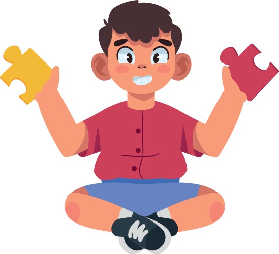 Autism boy cartoon Royalty Free Vector Image - VectorStock