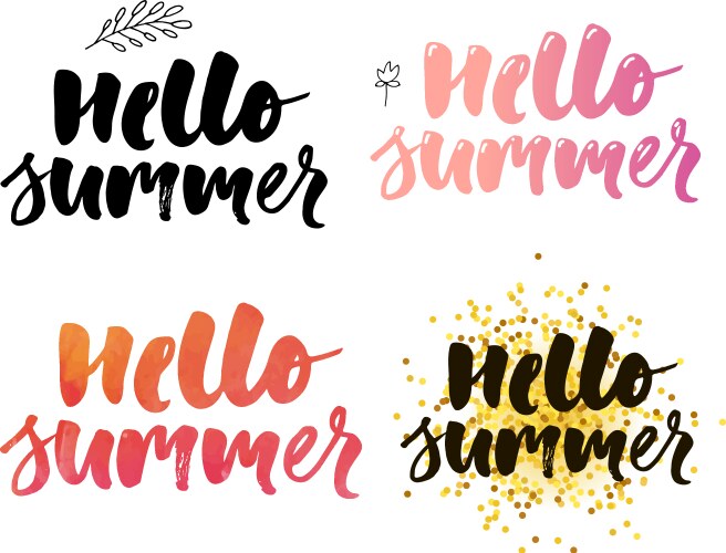 Summer vacation lifestyle pink doodles Royalty Free Vector