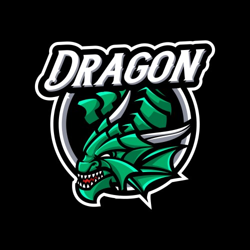 Dragon logo icon Royalty Free Vector Image - VectorStock