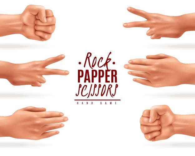 Rock paper scissors Royalty Free Vector Image - VectorStock