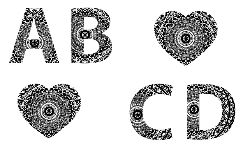 Henna Fonts Vector Images (89)