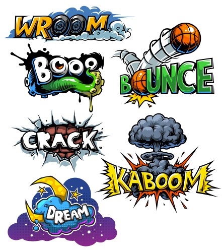 Comic elements Royalty Free Vector Image - VectorStock