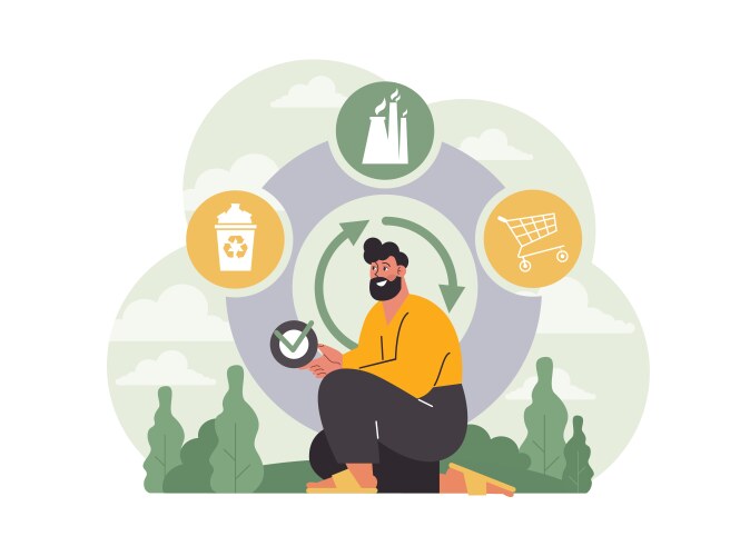 Sustainability environmental protection climate Vector Image