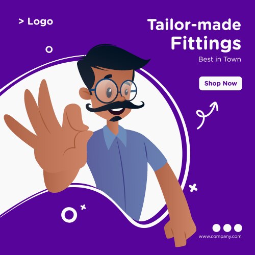 Ladies fashion tailor roll up banner design Vector Image