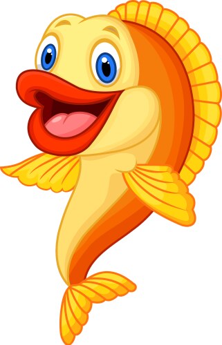 Cartoon funny bass fish collection Royalty Free Vector Image