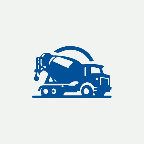 Concrete mixer truck logo Royalty Free Vector Image