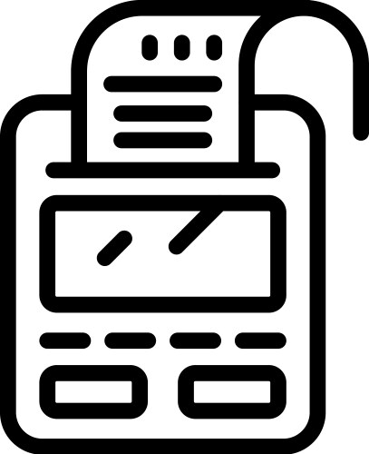 Self service ticket machine icon outline Vector Image