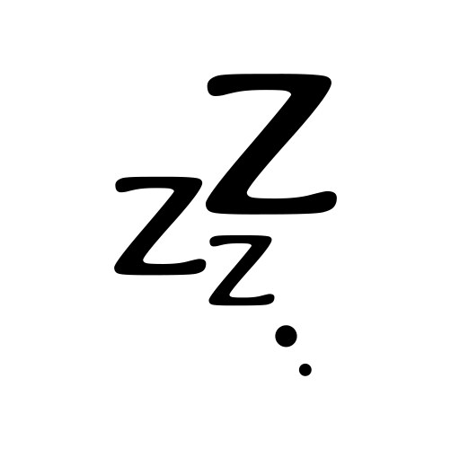 Zzz sleep snore with crescent moon icon Royalty Free Vector