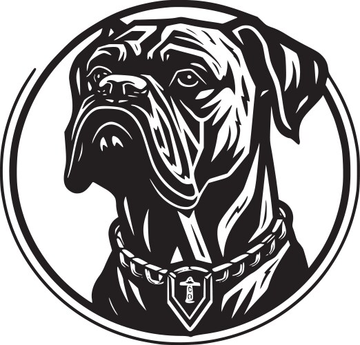 Boxer - minimalist and flat logo Royalty Free Vector Image