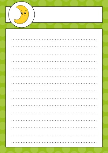 Lined sheet template handwriting paper for diary Vector Image