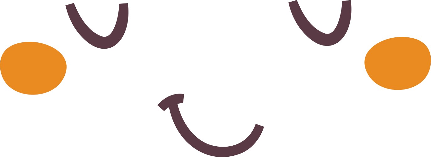 Cartoon character smiling face Royalty Free Vector Image