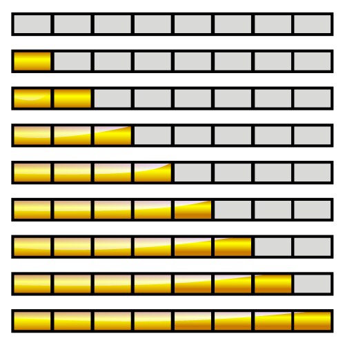 5-step progress load bars in sequence step phase Vector Image 5-step progress load bars in sequence step phase Vector Image