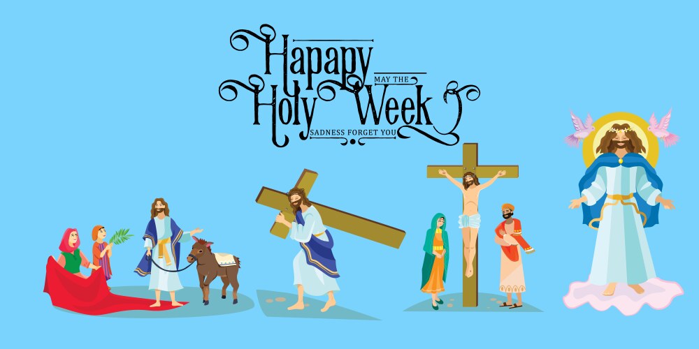 Holy week last supper of jesus christ thursday Vector Image