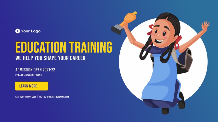 Banner design of physical education Royalty Free Vector