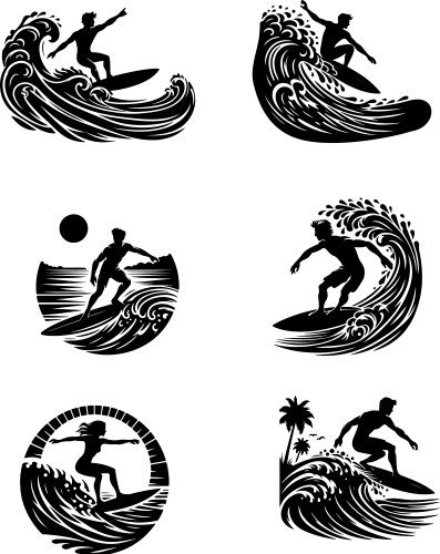 Surfing Vector Images & Graphics for Commercial Use | VectorStock