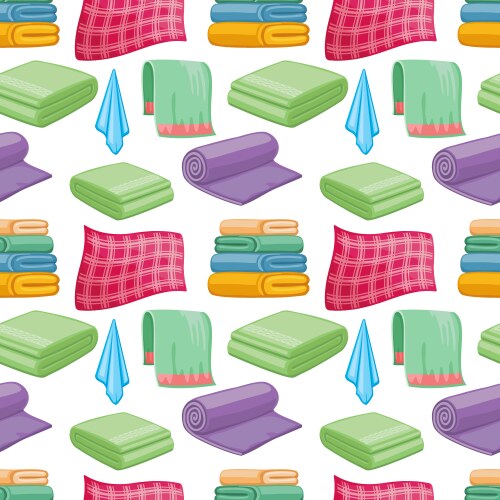 Towels set cloth Royalty Free Vector Image - VectorStock