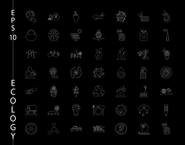 Green ecology and environment icon set in format Vector Image