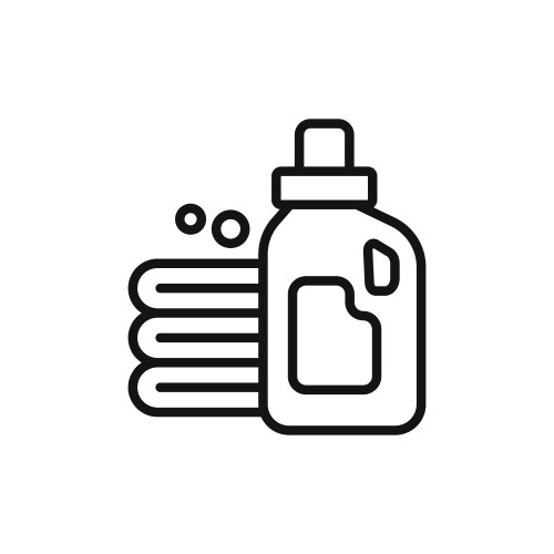 Laundry detergent bottle icon symbol on white Vector Image
