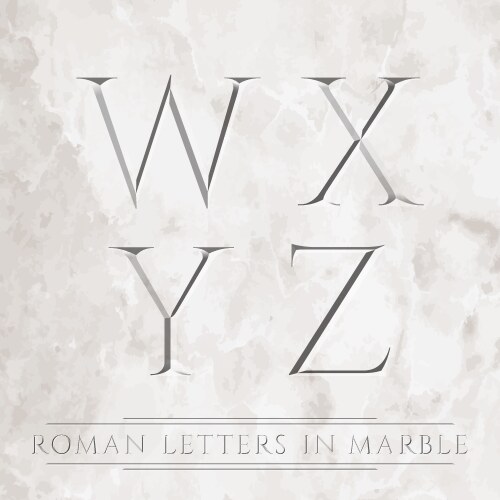 Multicolored marble letters Royalty Free Vector Image