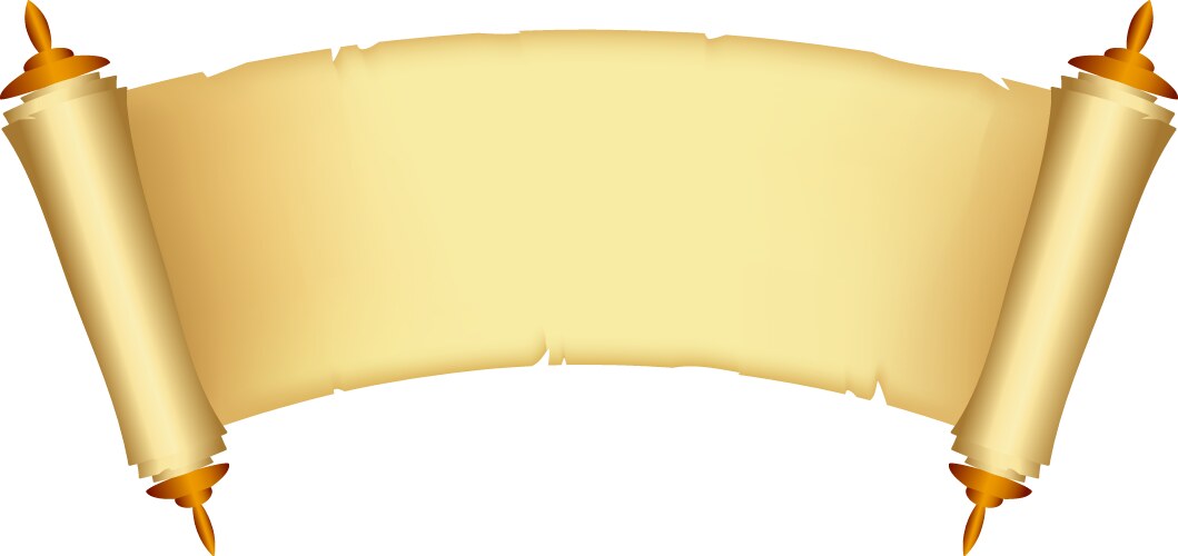 Gold shiny scroll Royalty Free Vector Image - VectorStock