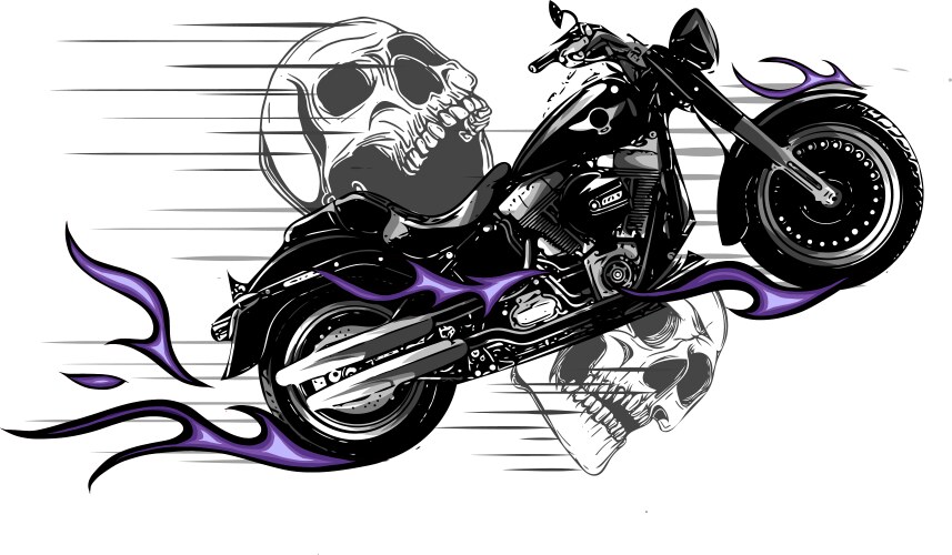 Hand drawn motorcycle Royalty Free Vector Image