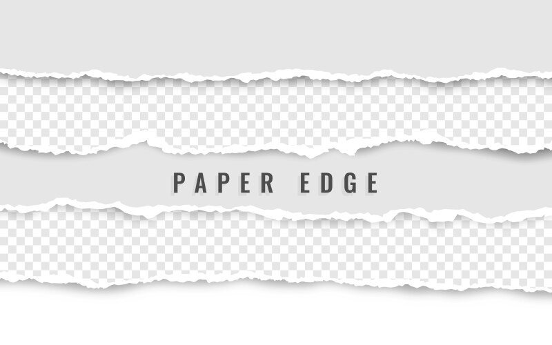 Torn paper with ripped edges realistic Royalty Free Vector