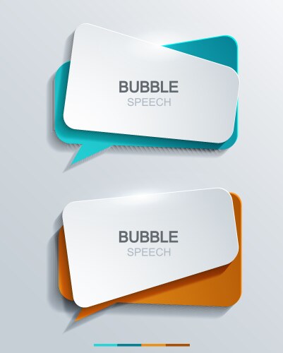 Modern bubble speech icons set Royalty Free Vector Image