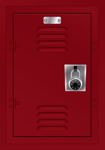 Red school lockers Royalty Free Vector Image - VectorStock