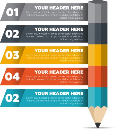 Infographics template abc Royalty Free Vector Image