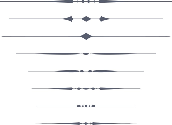 Text dividers set Royalty Free Vector Image - VectorStock