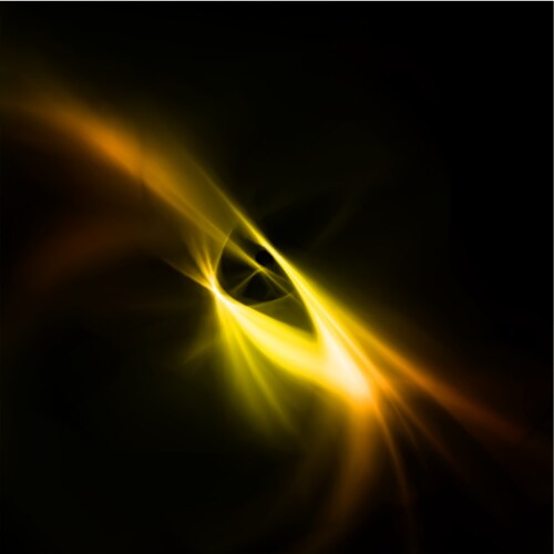 Gold light circle with rays Royalty Free Vector Image